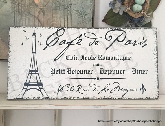 French Cafe Signs