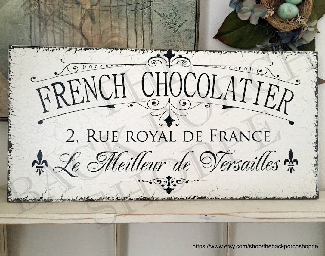 FRENCH CHOCOLATIER | CHOCOLATE Signs | French Candy Maker Sign ...