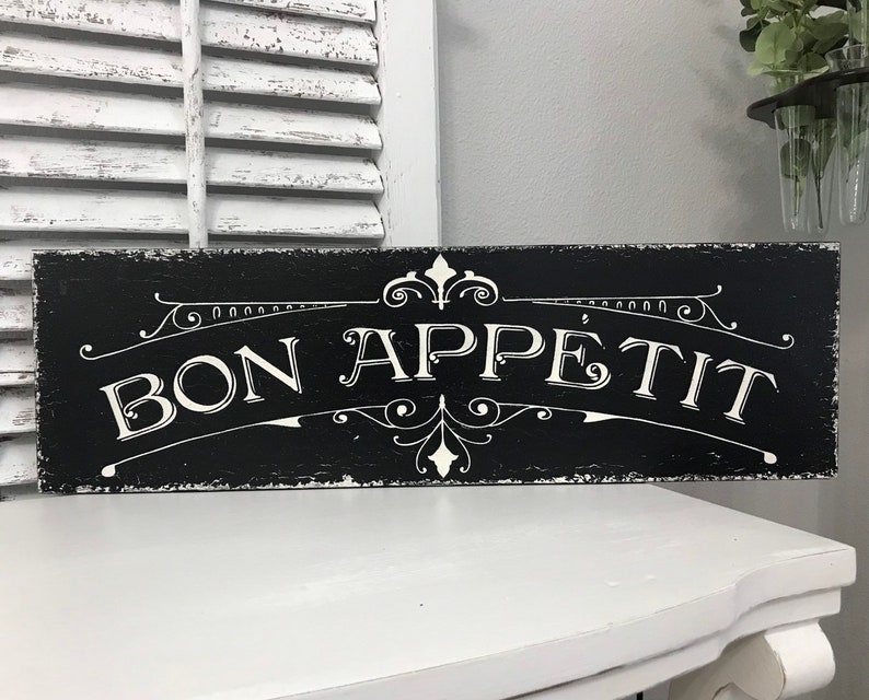 BON APPETIT French Signs Kitchen Signs Bon Appetit Signs - Etsy