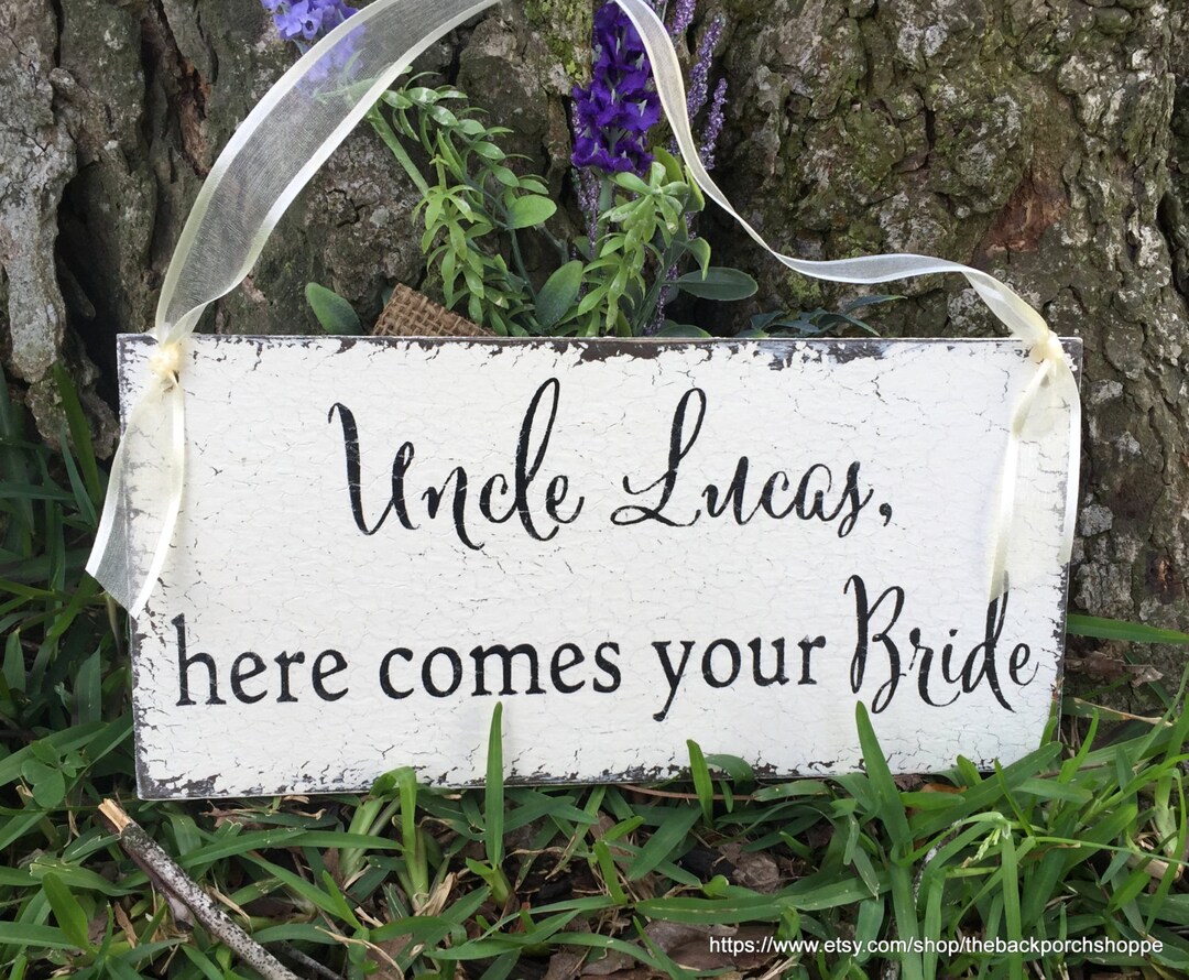 WEDDING SIGNS, Uncle Signs, Here Comes Your Bride, Ring Bearer Signs ...