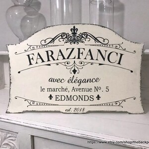 PERSONALIZED FRENCH SIGN, 28 X 18 - Etsy