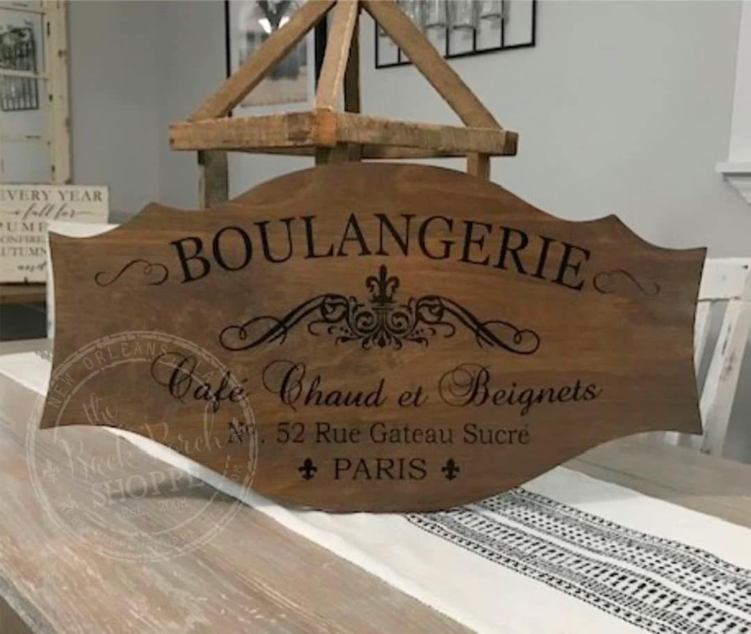BOULANGERIE | Stained Sign | French Signs | Kitchen Signs | French ...