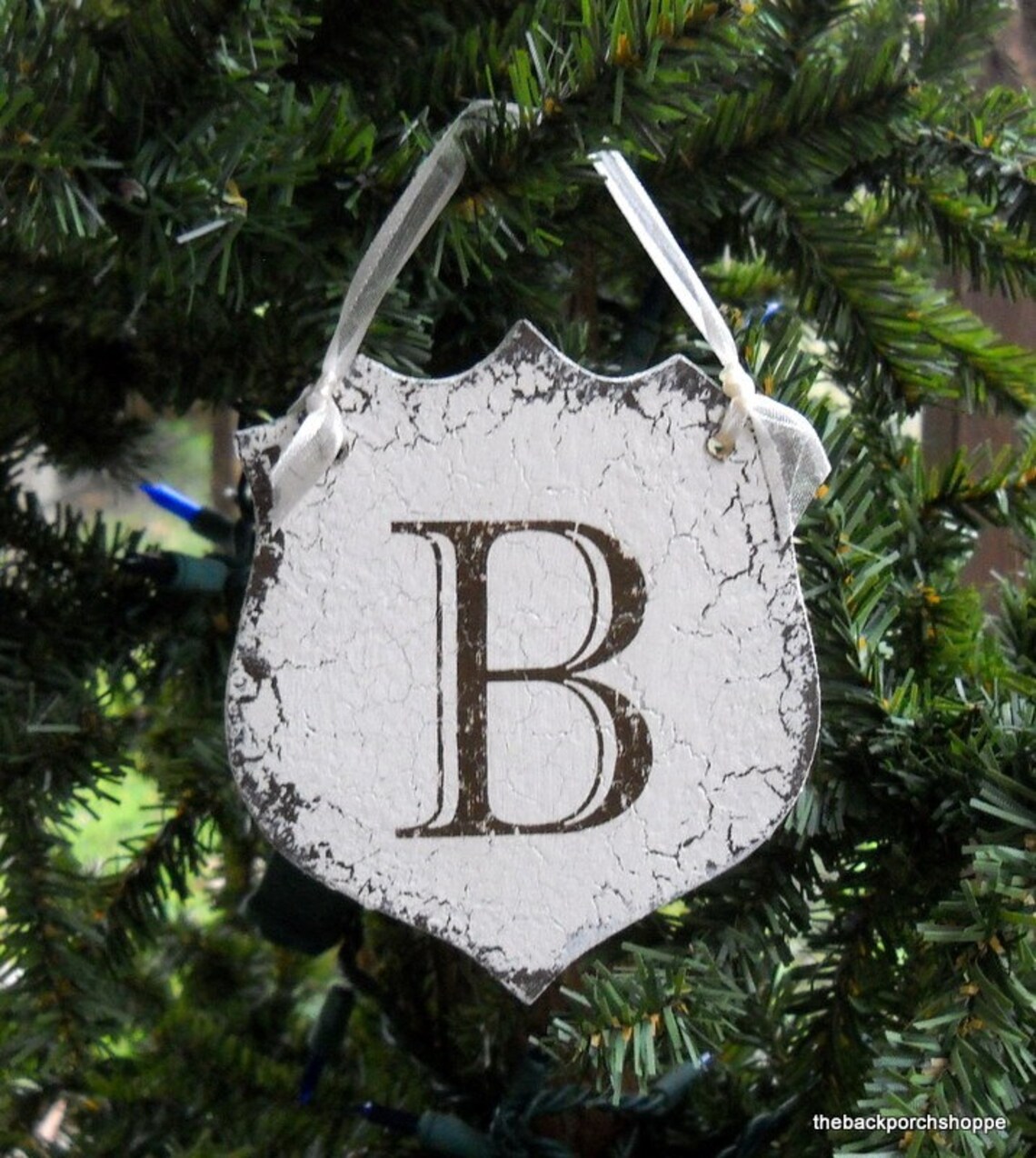 Christmas Ornament CHRISTMAS MONOGRAM ORNAMENT Personalized - Etsy