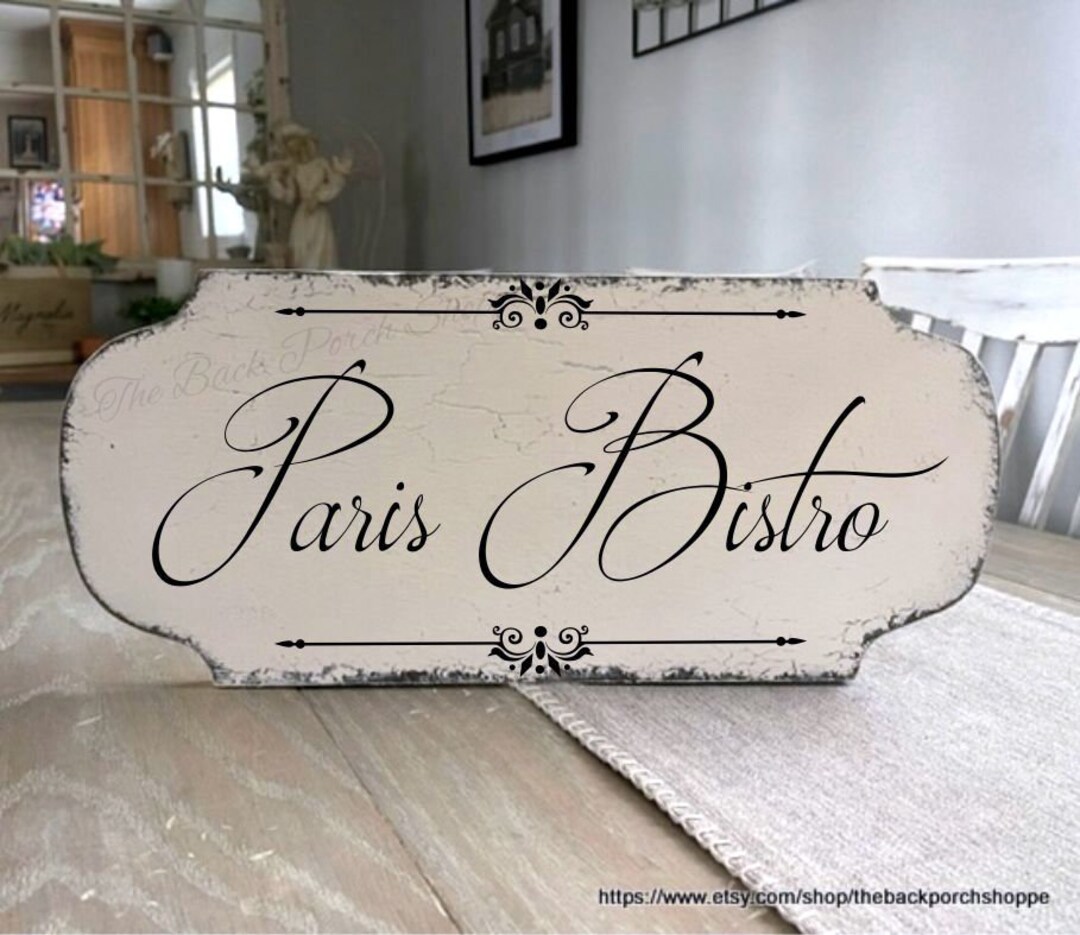 PARIS BISTRO, French Sign, Kitchen Sign, Paris Cafe Sign, 18 X 8 - Etsy