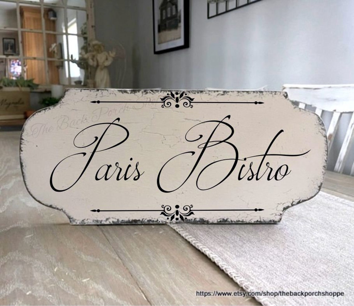 PARIS BISTRO French Sign Kitchen Sign Paris Cafe Sign 18 X - Etsy