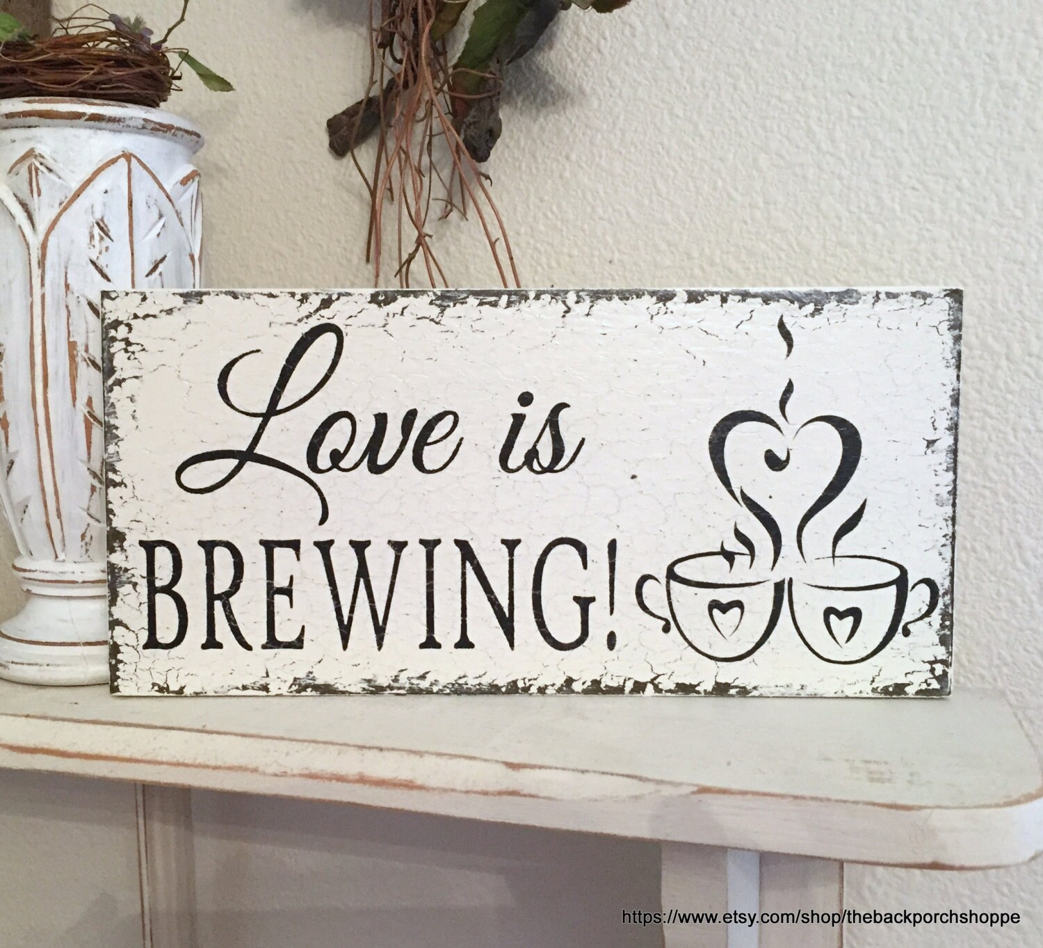 LOVE is BREWING, Coffee Bar Signs, Coffee Signs, Beer Brewing Signs ...