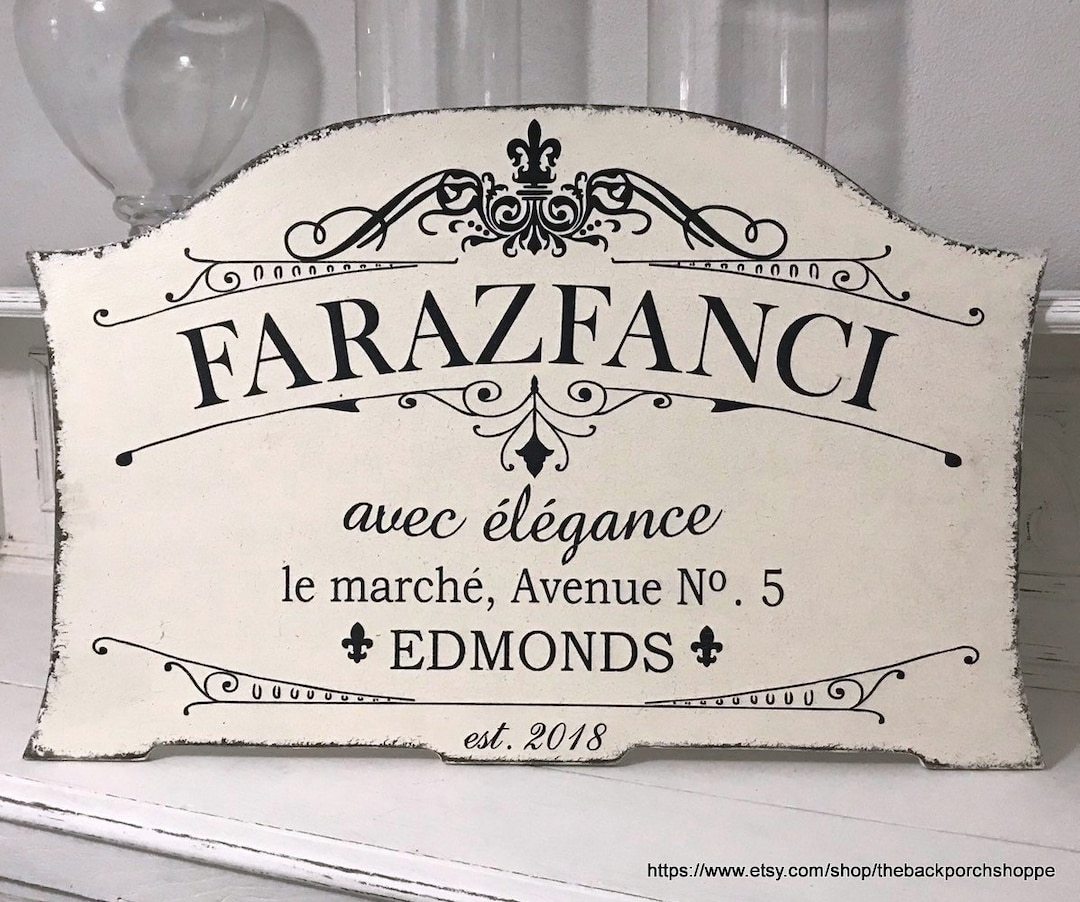 PERSONALIZED FRENCH SIGN, 28 X 18 - Etsy