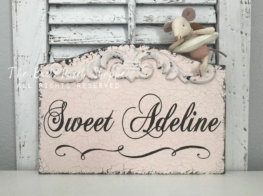 SWEET DREAMS, Sweet Dreams Sign, Custom Name Sign, Little Girl Signs ...