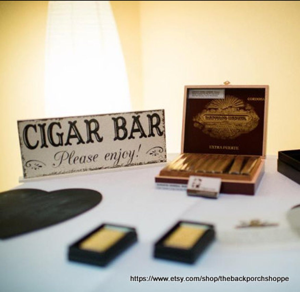 CIGAR BAR Cigar Bar Signs Wedding Signs Bar Signs Cigar - Etsy