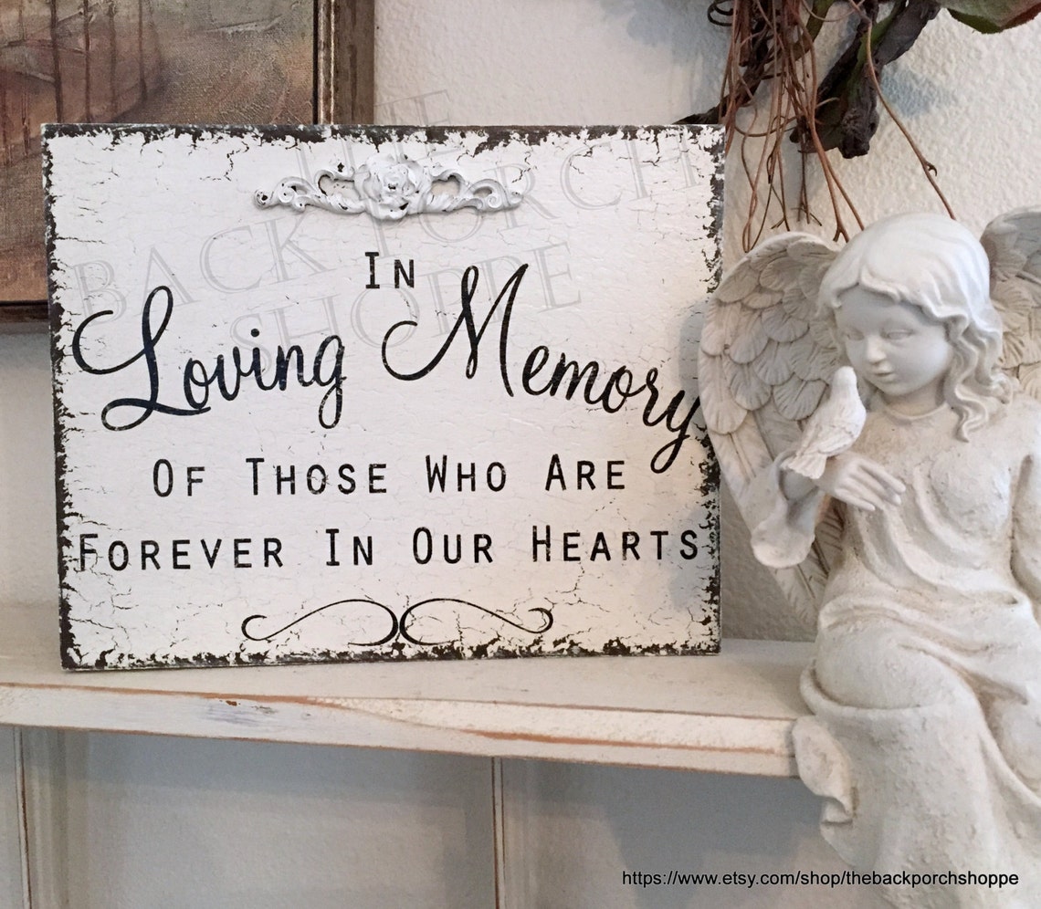 IN LOVING MEMORY Sign of Those Who Are Forever in Our Hearts - Etsy