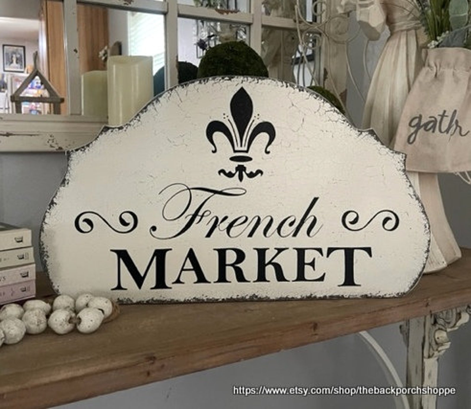 FRENCH MARKET, Fleur De Lis, French Signs, French Market Sign, 24 X 13 ...
