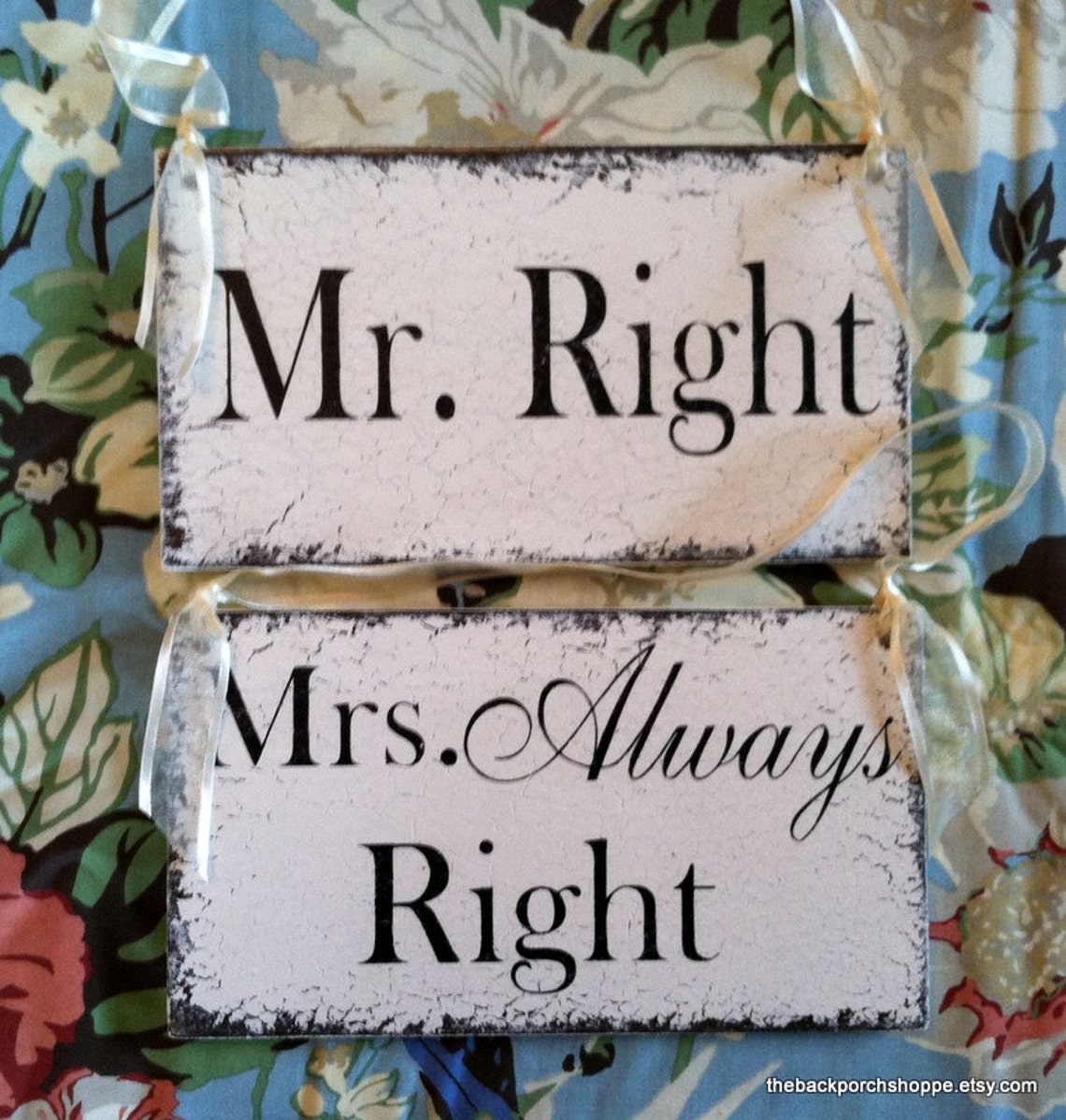 Mr. Right and Mrs. Always Right WEDDING SIGNS Bride and - Etsy
