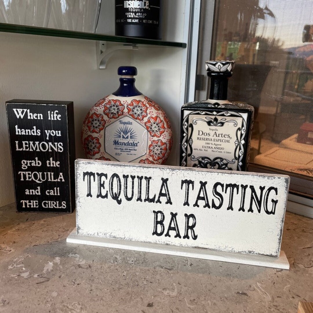 TEQUILA TASTING BAR, Tequila Signs, Bar Signs, Grooms Signs, Alcohol ...