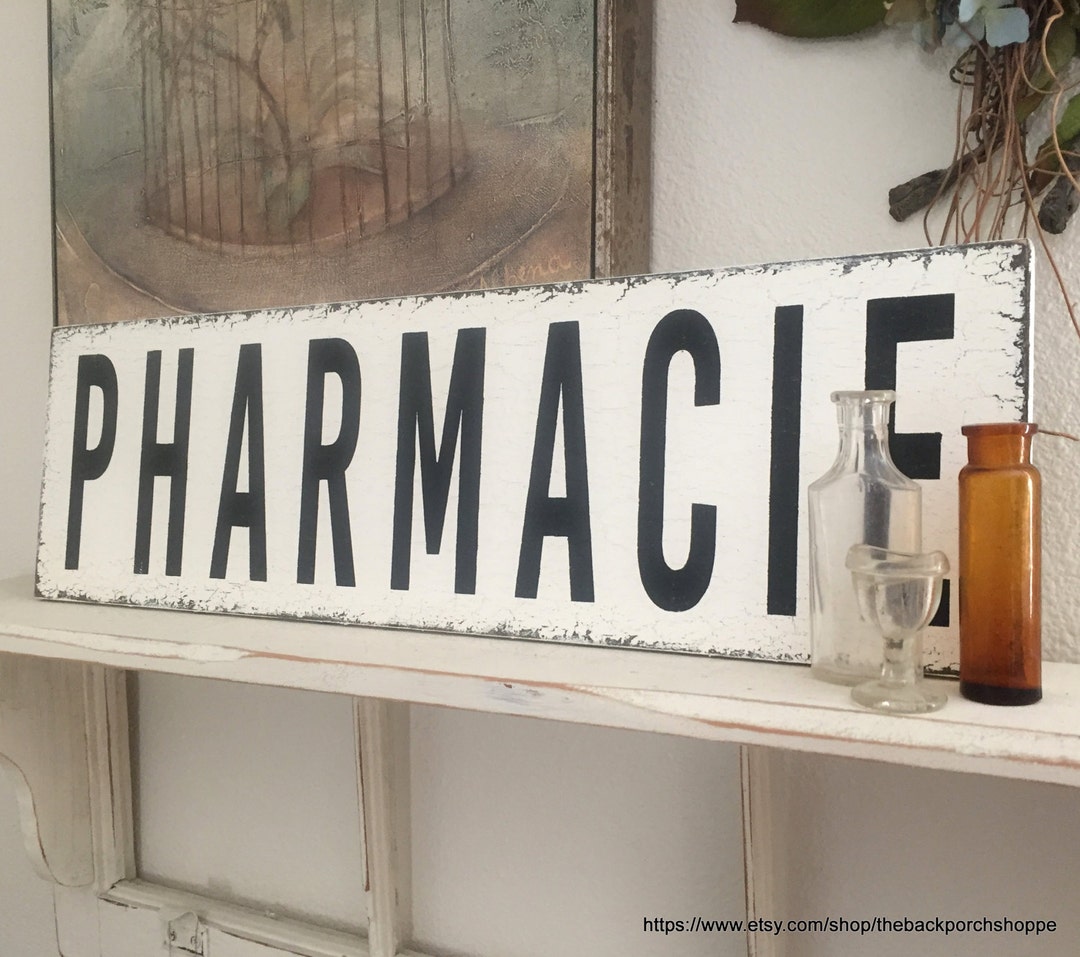 PHARMACIE, French Signs, Pharmacy Sign, First Aid Signs, Home Decor, 7 ...