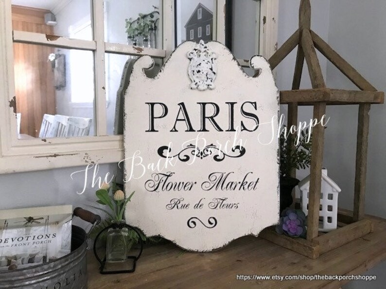 PARIS FLOWER MARKET, French Sign, Flower Market, 21 X 15 - Etsy