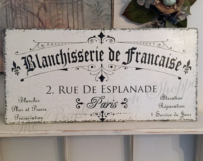 LAUNDRY SIGNS, FRENCH Signs, French Laundry Sign, Bathroom Signs, 12 X ...
