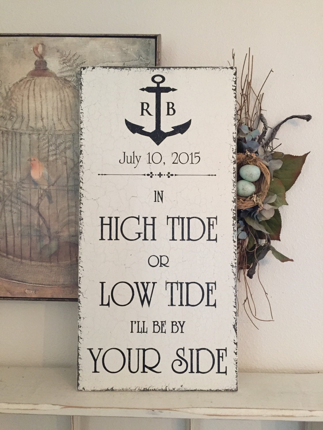 Wedding Signs | PERSONALIZED SIGNS | NAUTICAL | in High Tide or Low ...