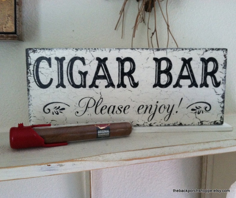 CIGAR BAR Sign Cigar Bar Wedding Signs Please Enjoy Self - Etsy