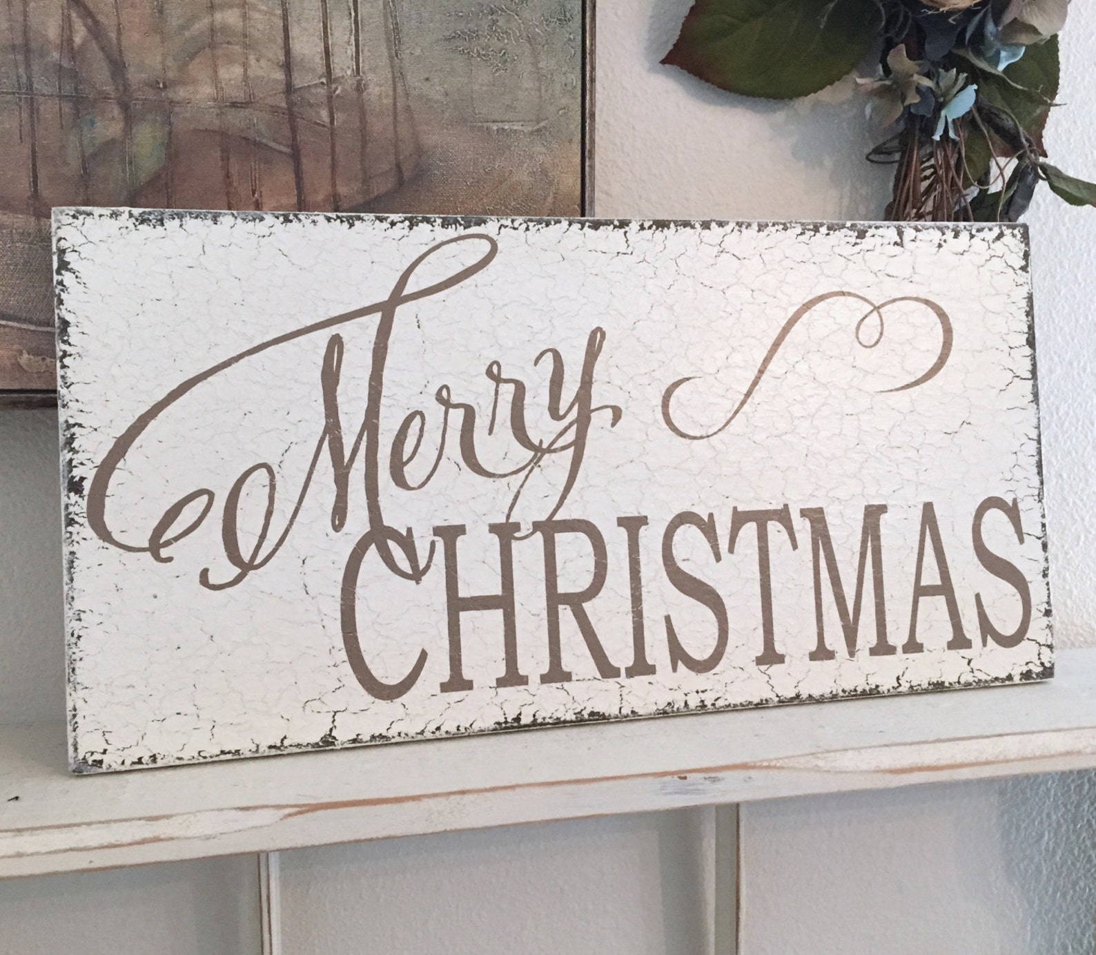 MERRY CHRISTMAS Holiday Decor Merry Christmas Signs 9 X 18 | Etsy
