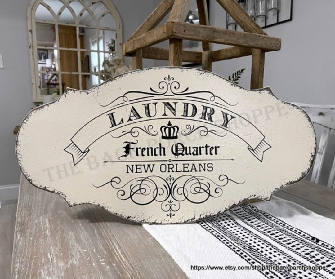 LAUNDRY Sign, Laundry Room Sign, French Quarter, New Orleans Sign, 12 X ...