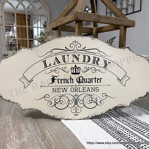 LAUNDRY Sign, Laundry Room Sign, French Quarter, New Orleans Sign, 12 X ...