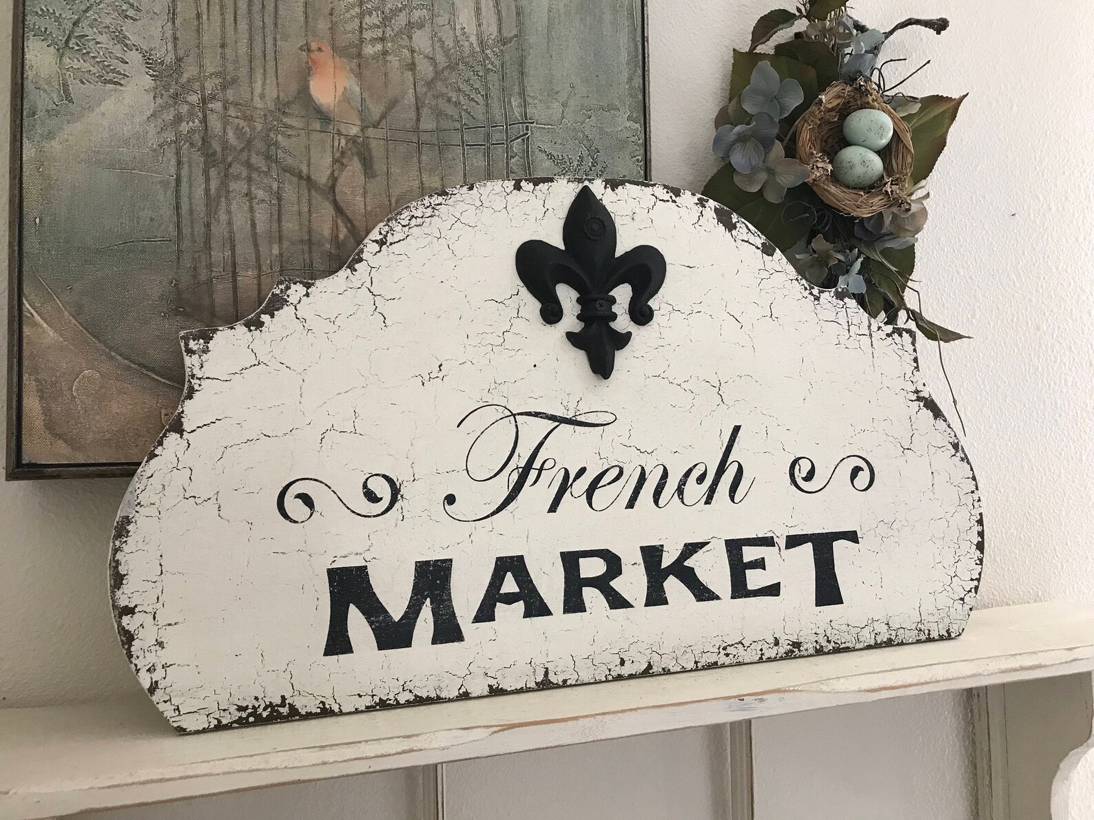 FRENCH MARKET, Fleur De Lis, French Signs, French Market Sign, 24 X 13 ...