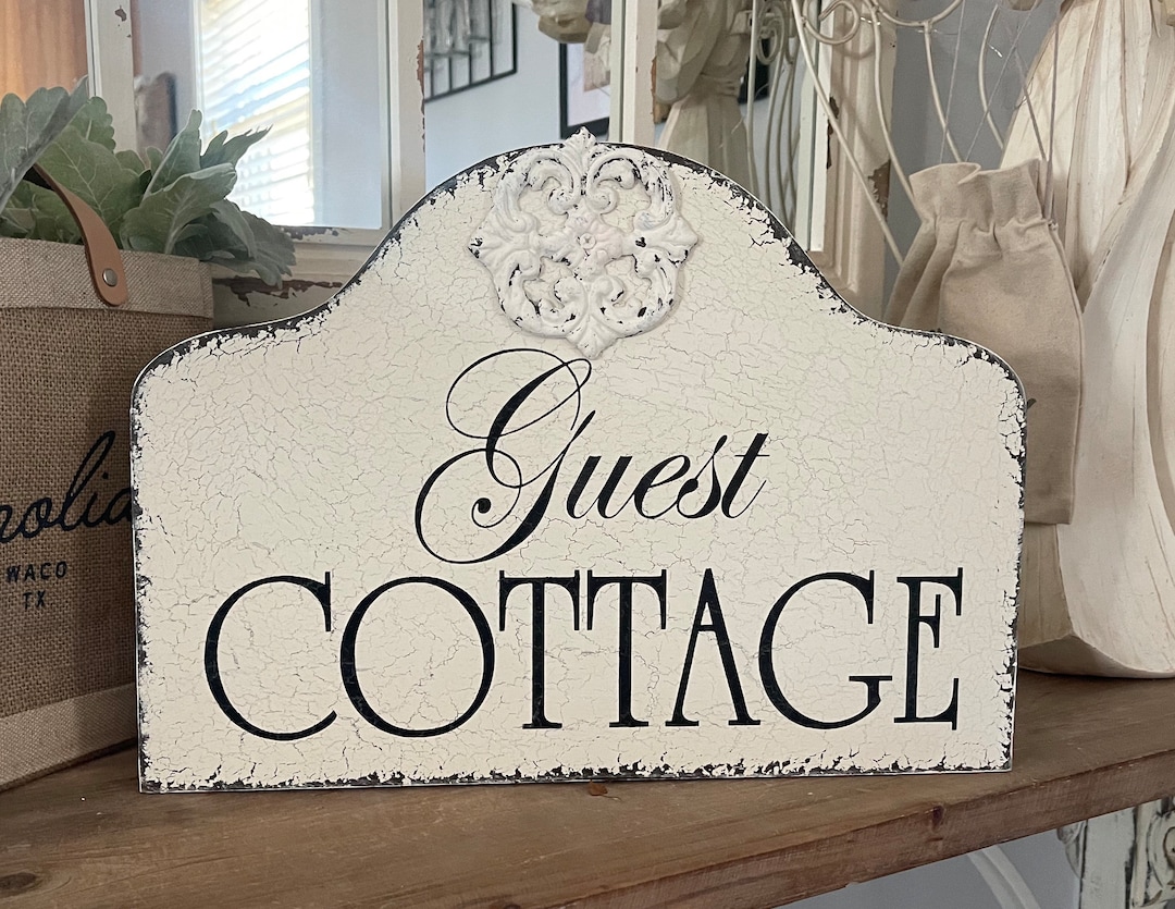 GUEST COTTAGE. Lake House, Beach Cottage, Vintage Style Signs, 17 X 12 ...