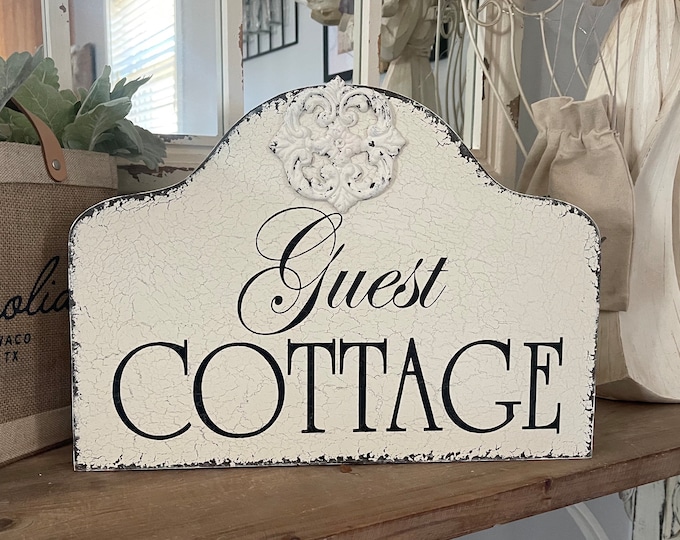 Vintage Sign Chippy GUEST COTTAGE as Seen in Romantic Country Magazine ...
