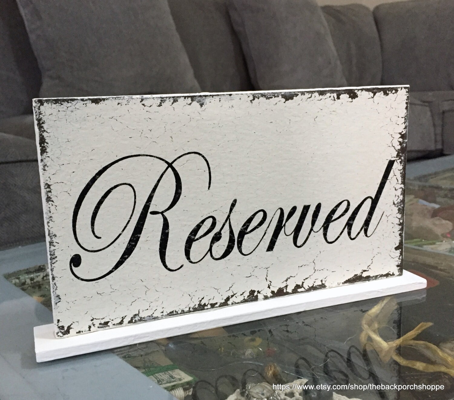 Vintage Reserved Sign