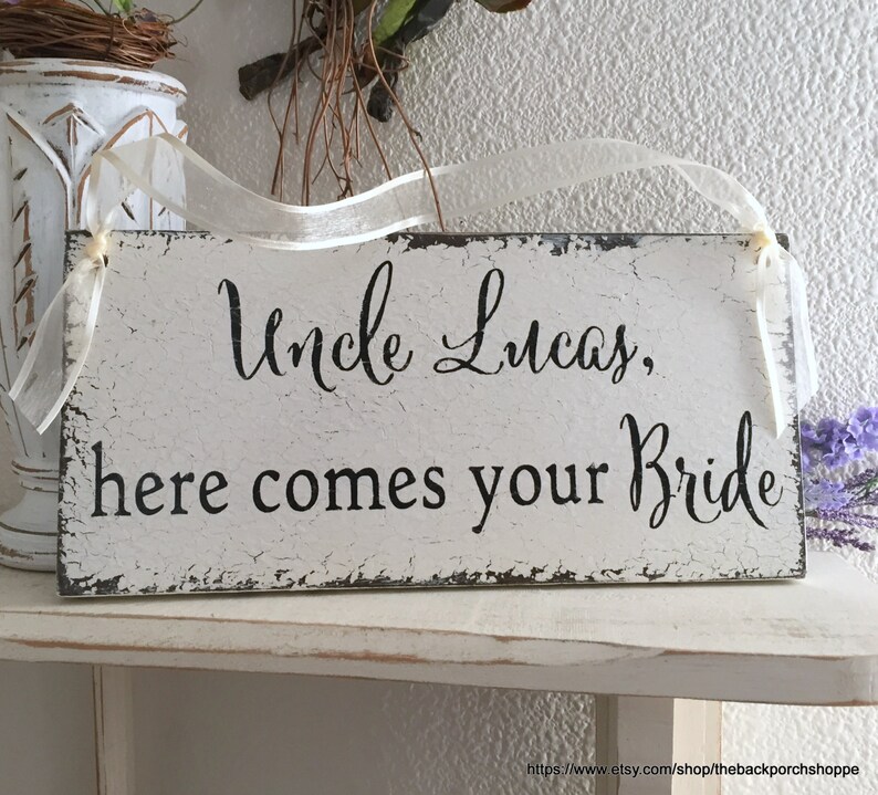 WEDDING SIGNS Uncle Signs Here Comes Your Bride Ring Bearer - Etsy