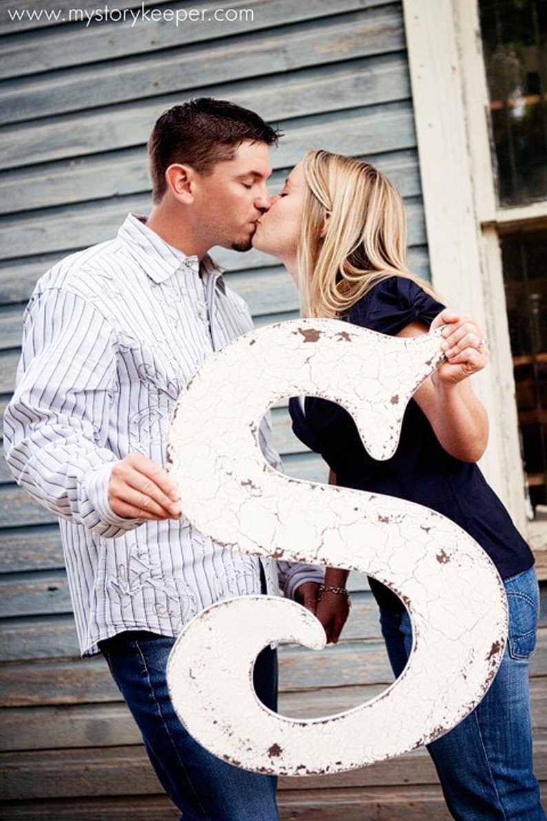 LETTER S 2 ft tall Vintage Style Wood Cut Out Signs Guest | Etsy