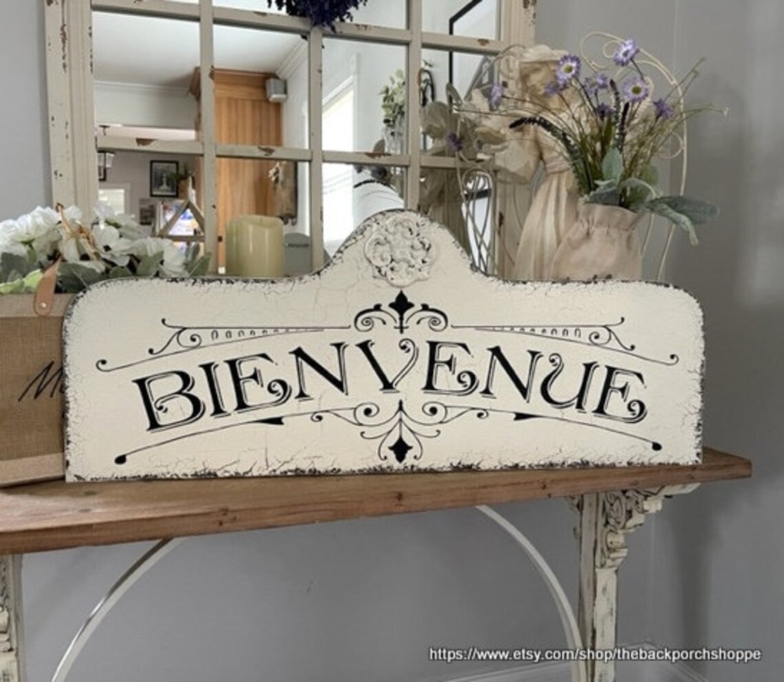 BIENVENUE, French Signs, Welcome Sign, Family Sign, 36 X 15 - Etsy