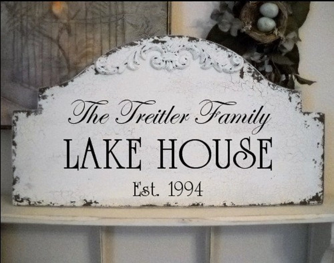 LAKE HOUSE Signs, Family Signs, Beach House Signs, Cabin Signs, 25 X 13 ...