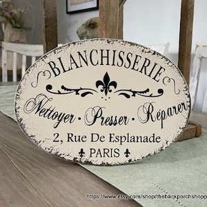 BLANCHISSERIE Sign, Laundry Sign, French Laundry Sign, 12 X 8.75 - Etsy