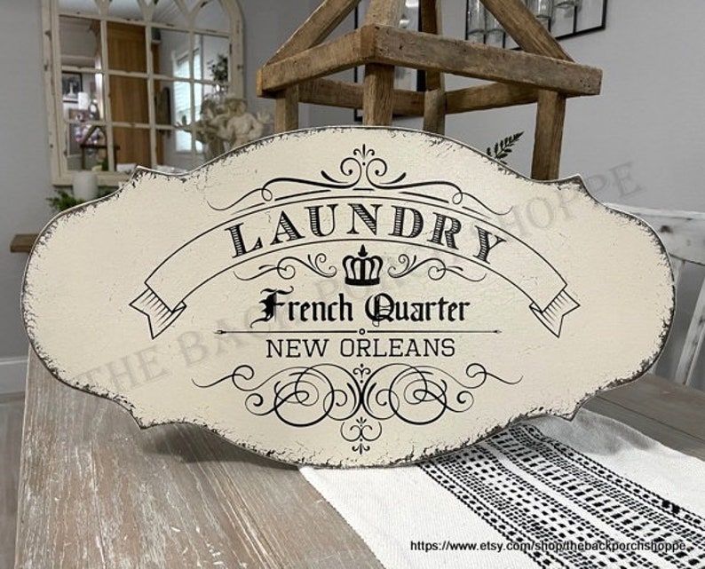 LAUNDRY Sign, Laundry Room Sign, French Quarter, New Orleans Sign, 12 X ...