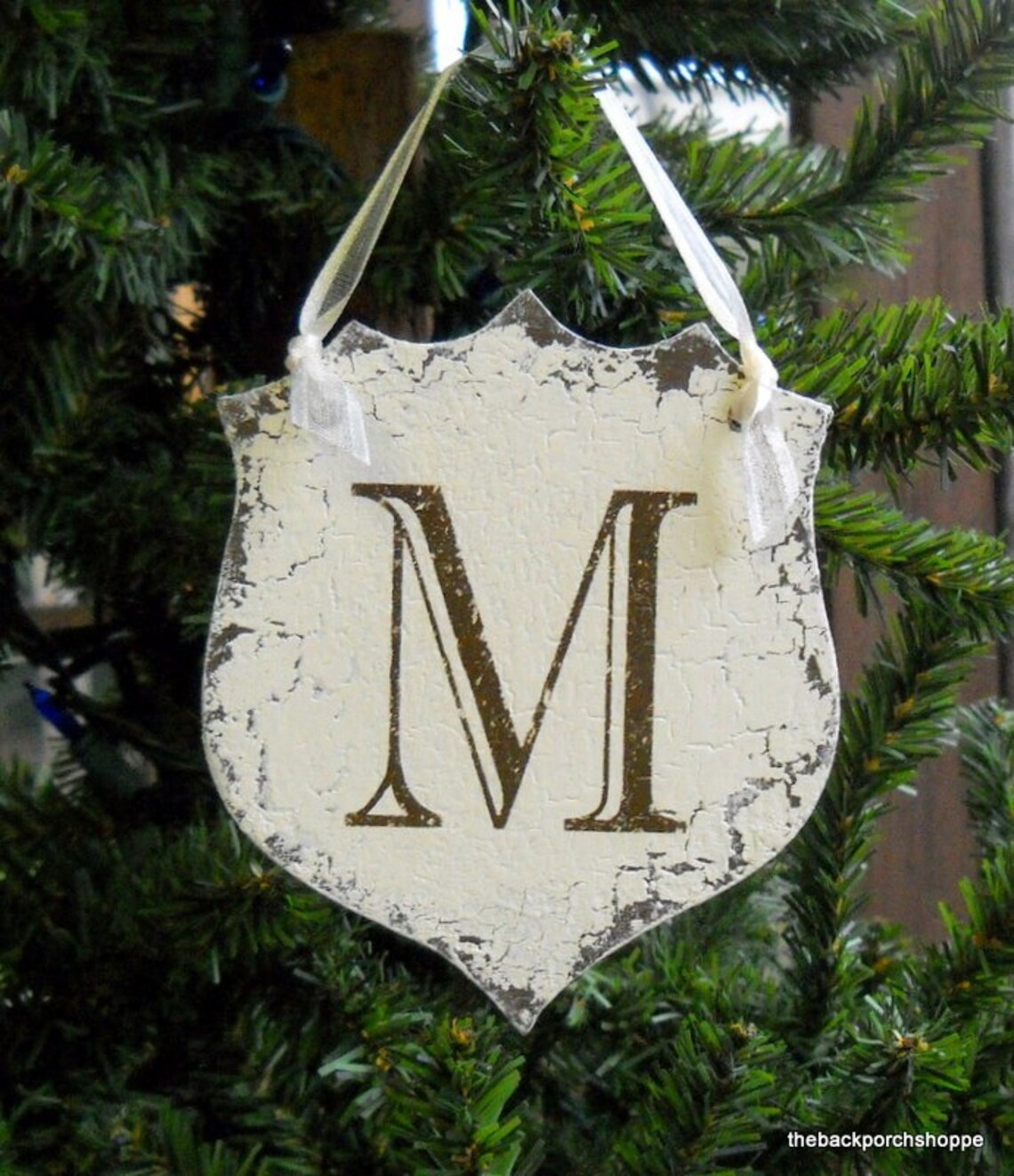 Christmas Ornament CHRISTMAS MONOGRAM ORNAMENT Personalized - Etsy
