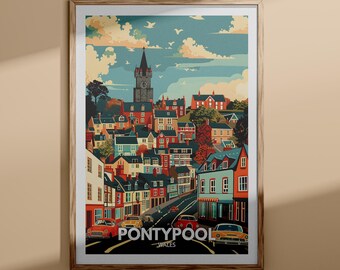 Pontypool, Wales. Colour Illustration - Etsy UK