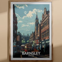 Barnsley Print - Barnsley Travel Poster / England Wall Art Print ...
