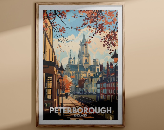 Vintage Travel British Rail Poster Peterborough, Vintage British Rail ...