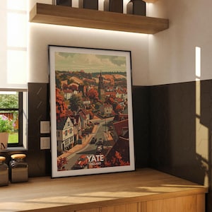 Yate Print - Yate Poster, UK Wall Art, England Wall Art Decor, British ...
