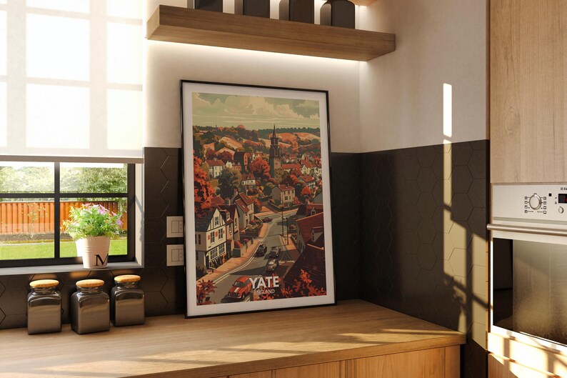 Yate Print - Yate Poster, UK Wall Art, England Wall Art Decor, British ...
