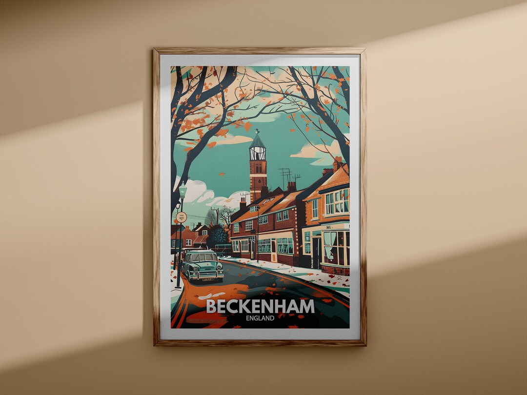 Beckenham Print - Beckenham Poster, UK Wall Art, England Wall Art Decor ...