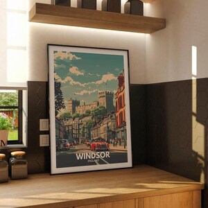 Windsor Print - Windsor Poster, UK Wall Art, England Wall Art Decor ...