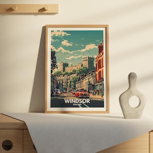 Windsor Print - Windsor Poster, UK Wall Art, England Wall Art Decor ...