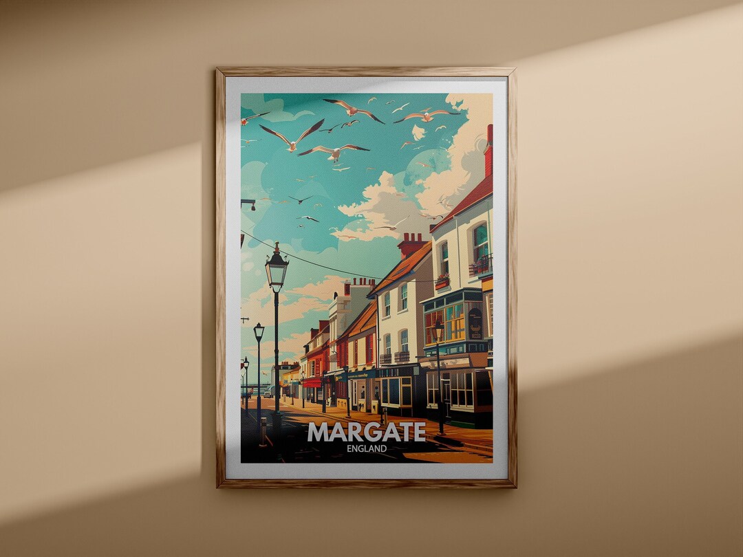 Margate Print - Margate Poster, UK Wall Art, England Wall Art Decor ...