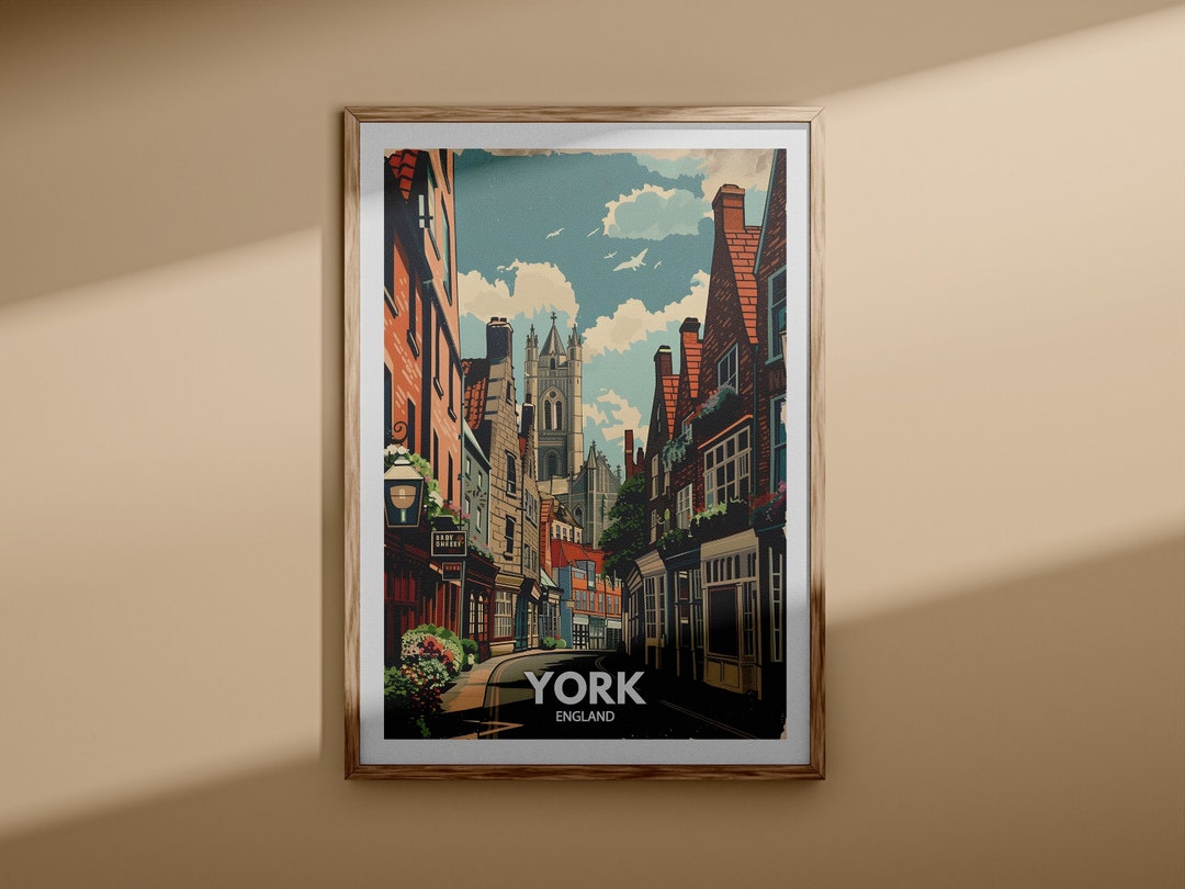 York Print - York Poster, UK Wall Art, England Wall Decor, British ...