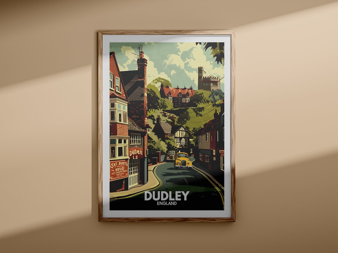 Dudley Art Print - Dudley Poster, UK Wall Art, England Wall Art Decor ...
