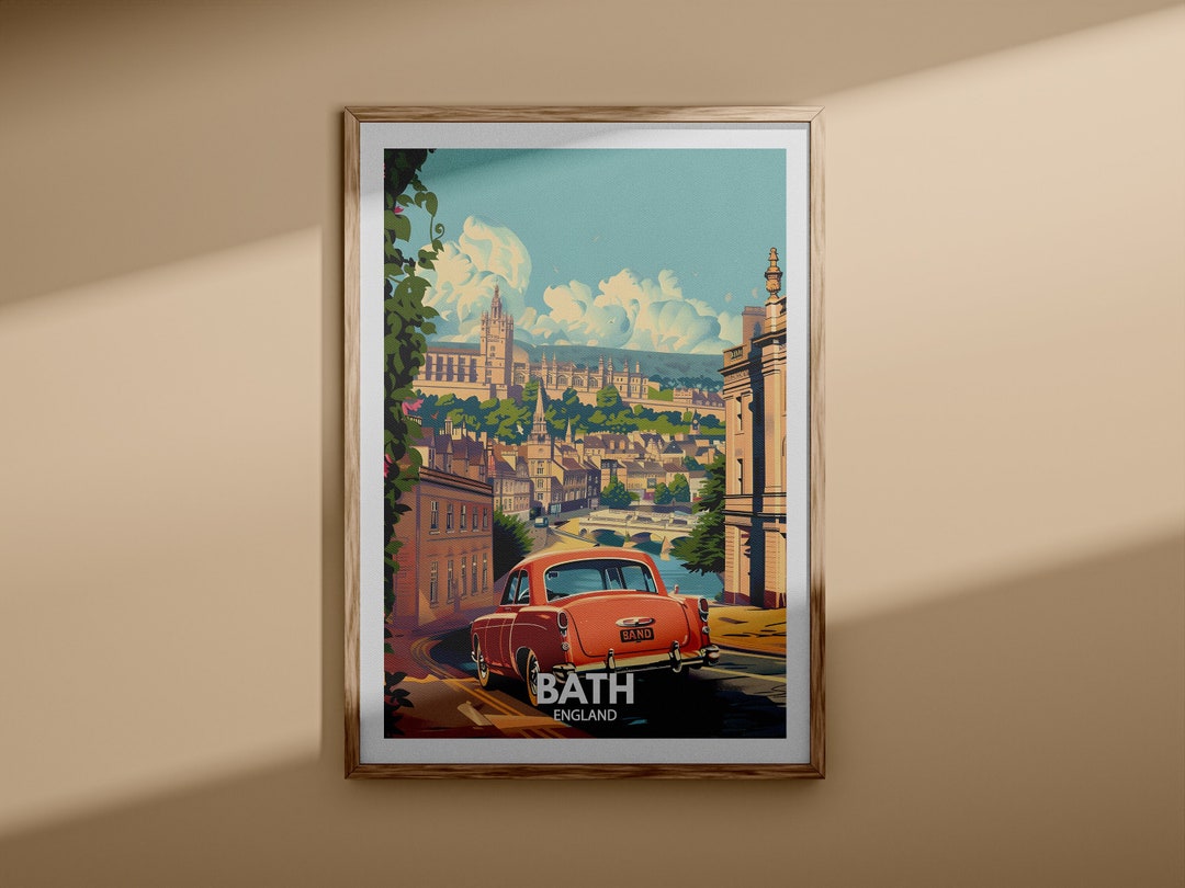 Bath Art Print - Bath City Poster, UK Wall Art, England Wall Art Decor ...