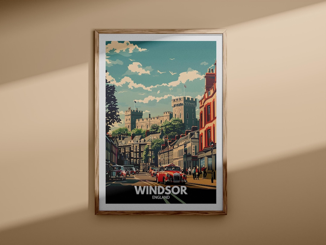 Windsor Print - Windsor Poster, UK Wall Art, England Wall Art Decor ...