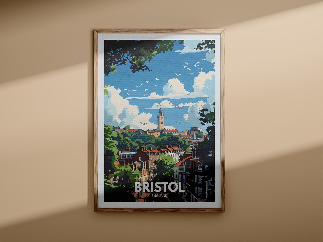 Bristol Art Print - Bristol City Poster, UK Wall Art, England Wall Art ...